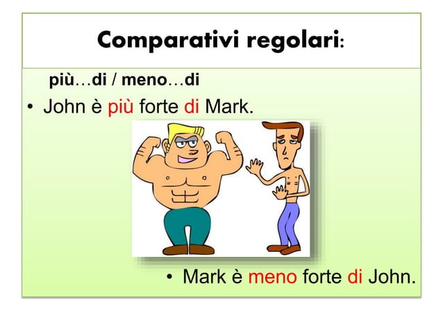 Parte c comparativi e superlativi | PPTX