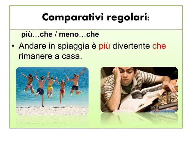 Parte c comparativi e superlativi | PPTX