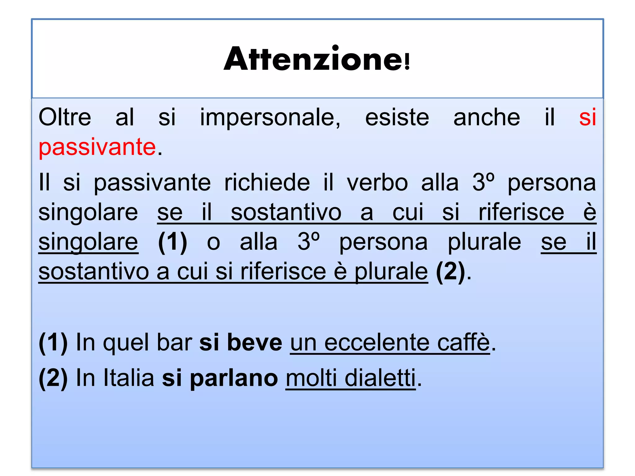 Parte d forma impersonale | PPTX