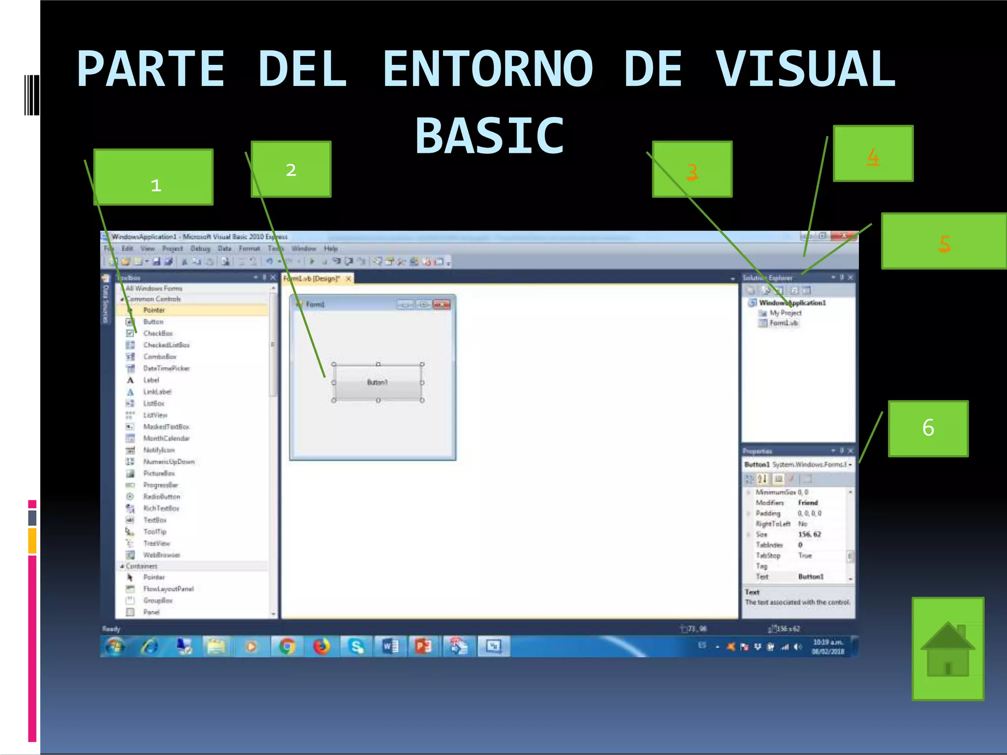 Entorno de Visual Basic 2010 | PPTX