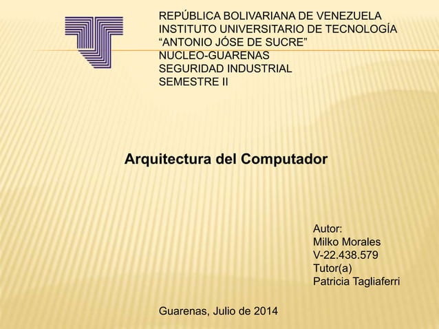 Arquitectura de la computadora | PPTX | Computing | Technology & Computing
