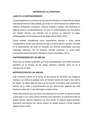 Partenogenesis en las abejas | PDF