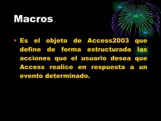 Partes de access | PPT