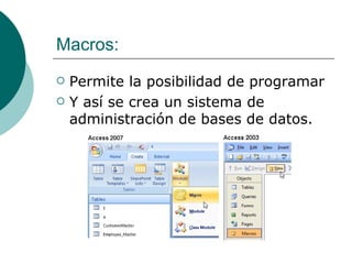 Partes de Access | PPT