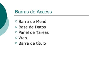 Partes de Access | PPT