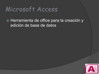 Partes de access | PPTX