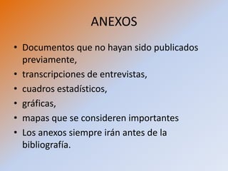 PARTES QUE INTEGRAN LA TÉSIS | PPTX