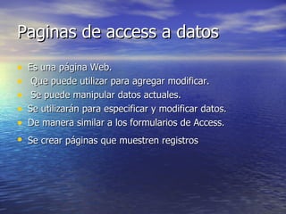 Partes de la ventana de acces | PPT