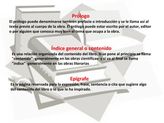Partes del libro | PPT