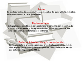 Partes del libro | PPT