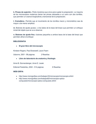 Partes del microscopio óptico y sus funciones1 | DOCX