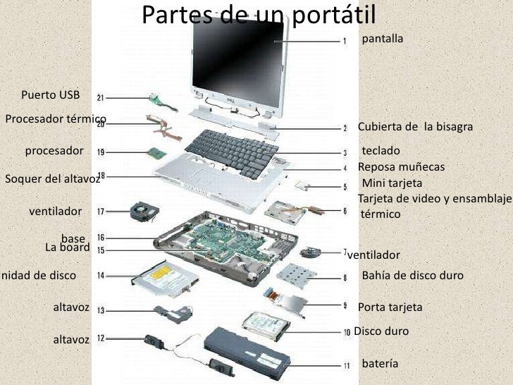 Partes del portatil