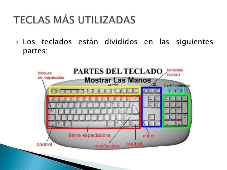 Partes del teclado