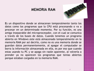 Partes de una computadora | PPT | Data Storage and Warehousing | Computing