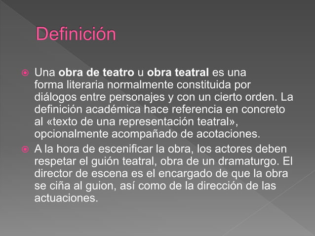 Partes De Una Obra De Teatro