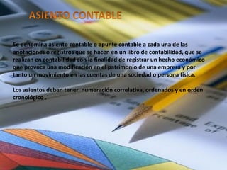 Partes de un asiento contable power point | PPT