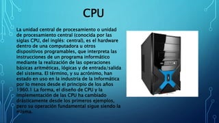 Partes externas de la computadora | PPTX