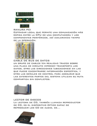 Partes internas del cpu y perifericos | PDF