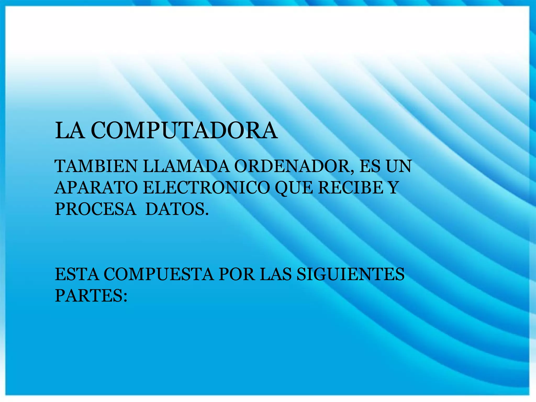 Partes De La Computadora | PPS