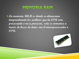 Partes de un computador y sus funciones | PPTX