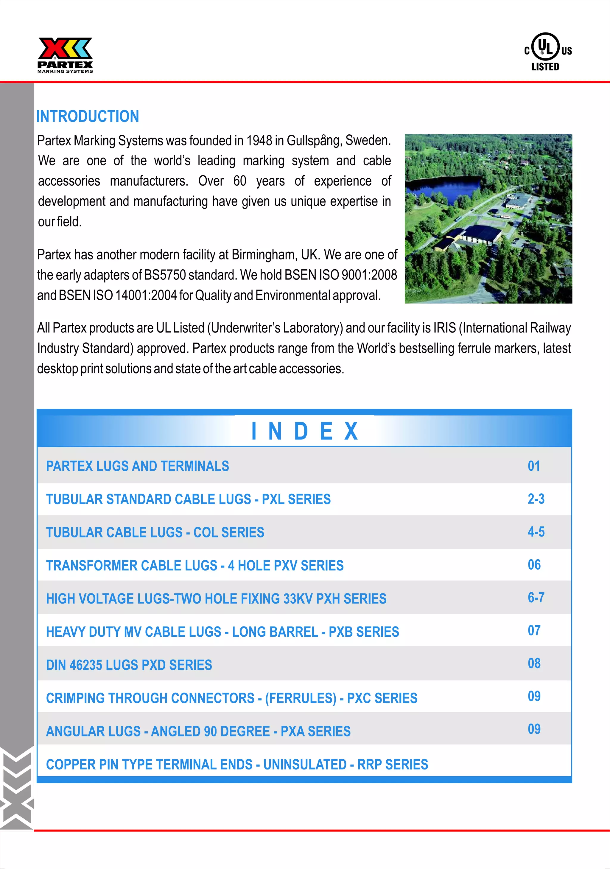 Partex lugs and_connectors_catalogue | AKBAR TRADING EST. | PDF