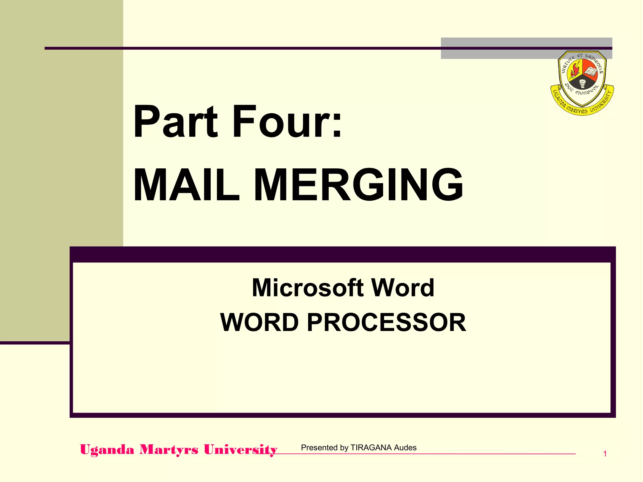 Part four mail_merging | PPT