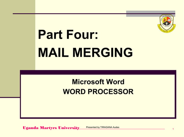 Part four mail_merging | PPT