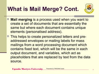 Part four mail_merging | PPT