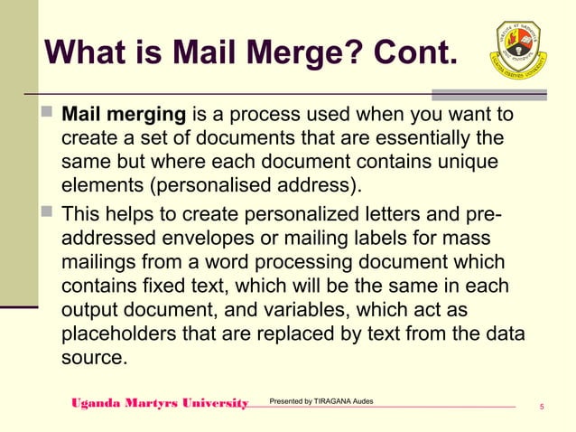 Part four mail_merging | PPT