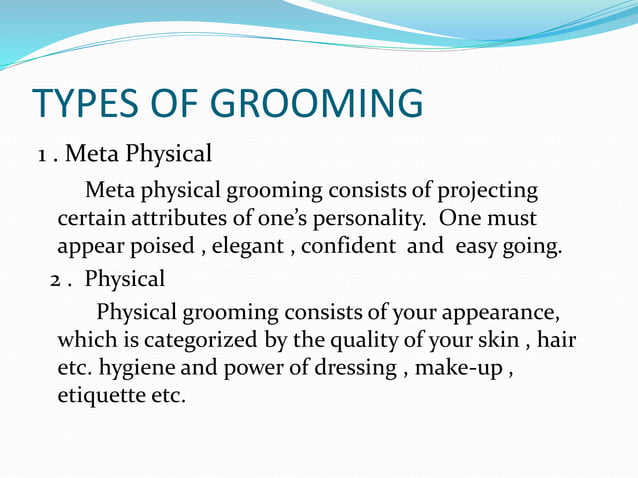 GROOMING PPT | PPT | Free Download