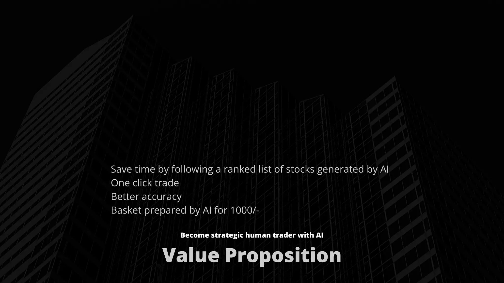 AI led Trading: A pitch deck. | PPT