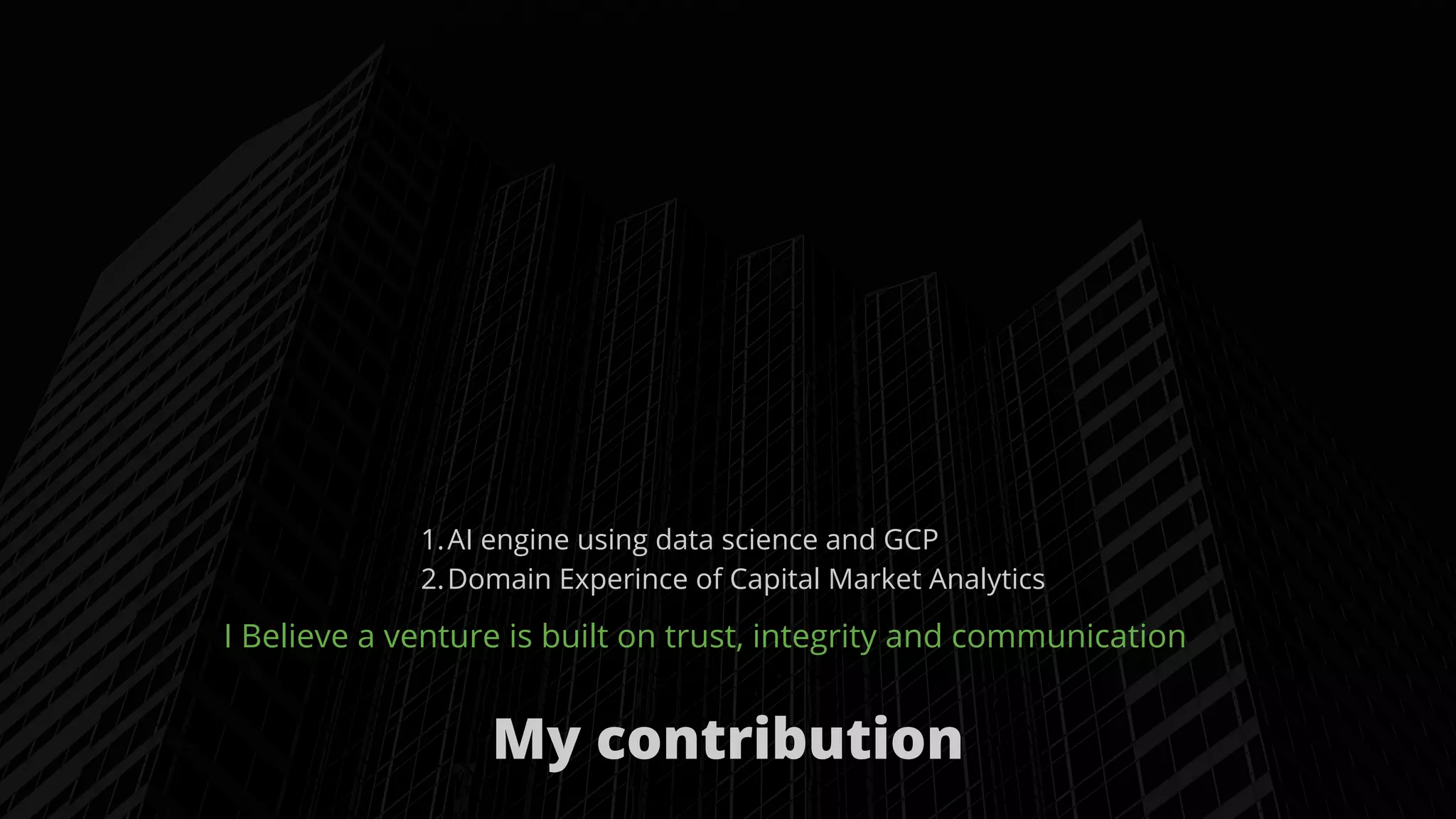 AI led Trading: A pitch deck. | PPT