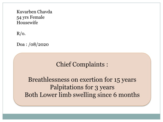 Cardiac Case Presentation DM degree.pptx | Heart and Cardiovascular ...