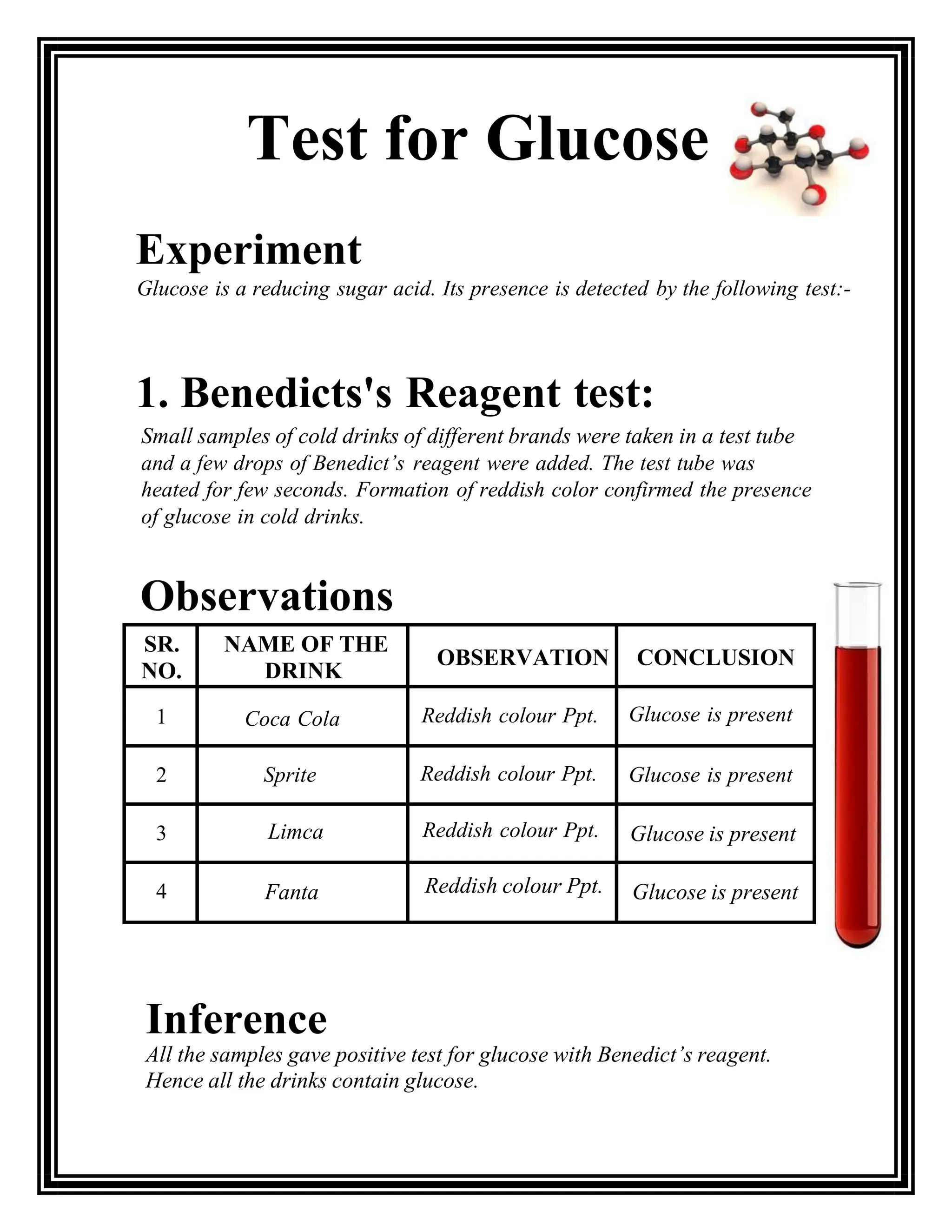 Determination for cold drink investigatory project for class 12 | PDF
