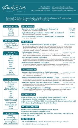 Parth Doshi Resume | PDF