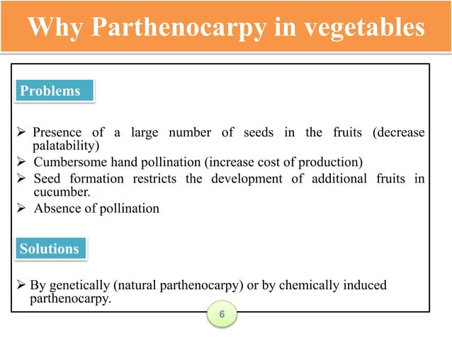 Parthenocarpic vegetables.pptx | Infertility | Reproductive Health