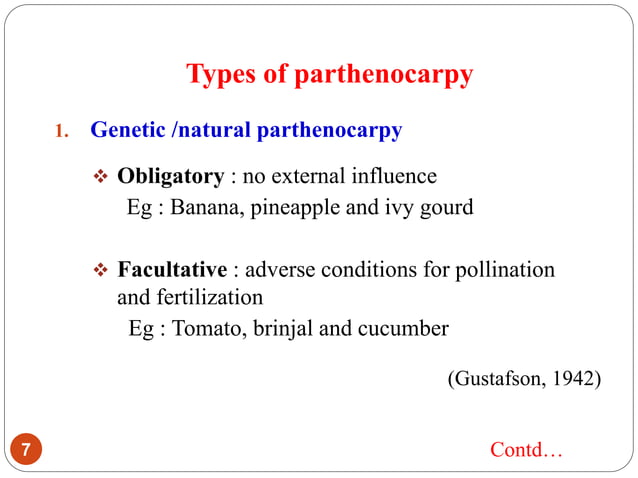 Parthenocarpy | PPTX | Infertility | Reproductive Health
