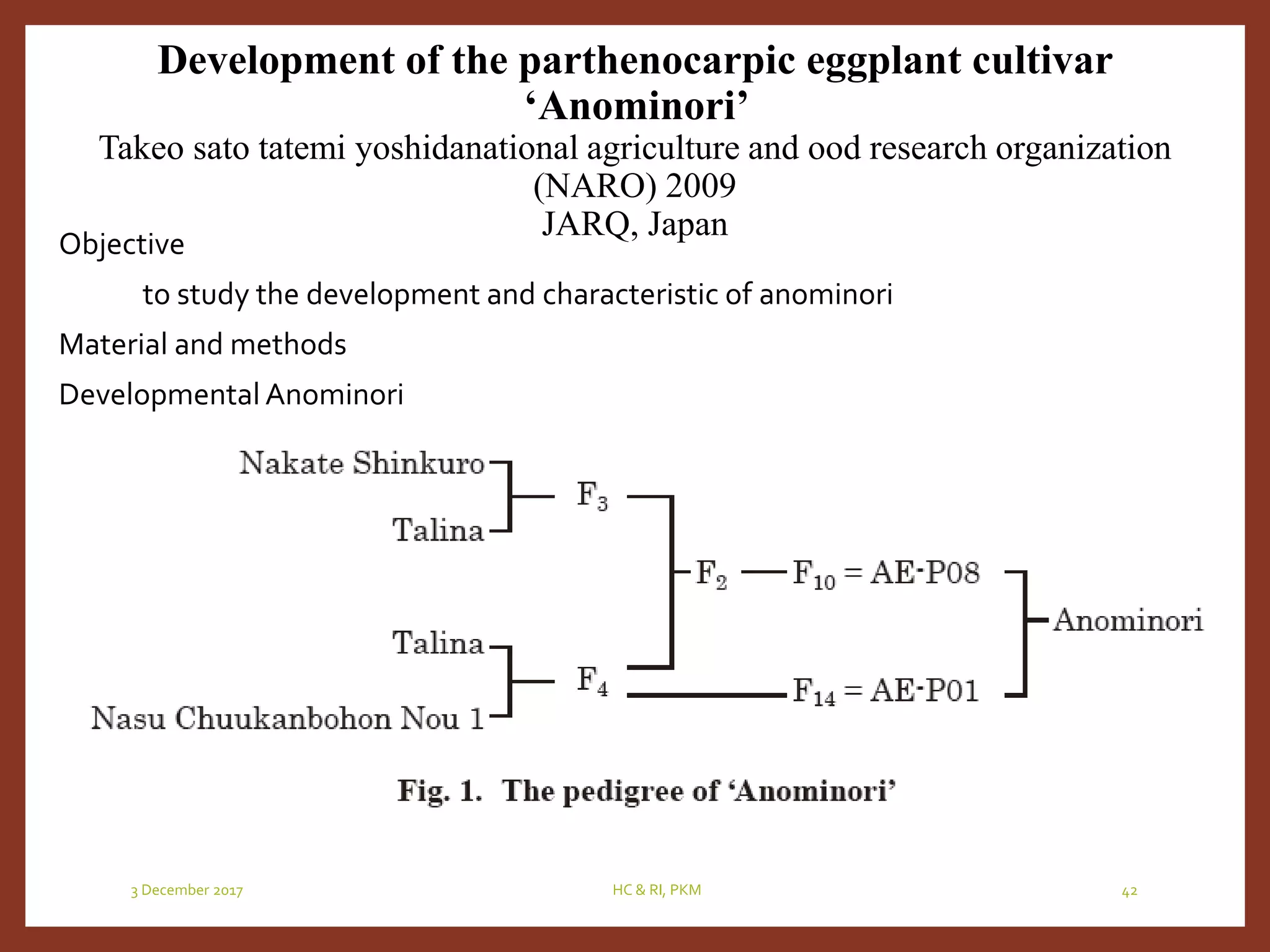 Parthenocarpy types, mechanism, phytohormone level, breeding, vegetable ...