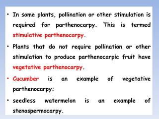 Parthenocarpy in Vegetable crops .ppt