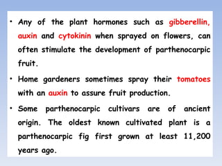 Parthenocarpy in Vegetable crops .ppt