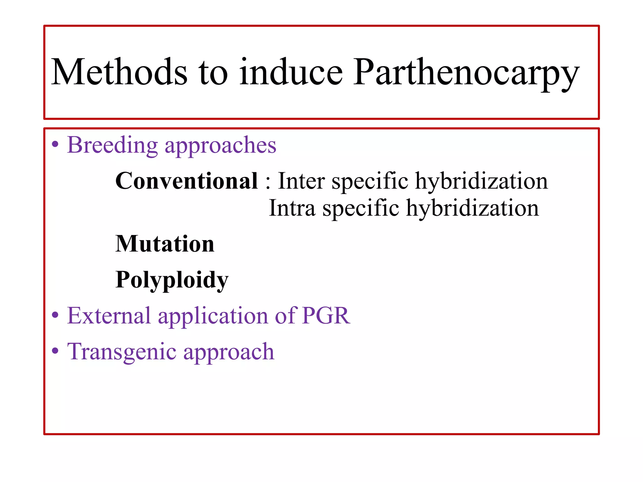 Parthenocarpy | PPTX