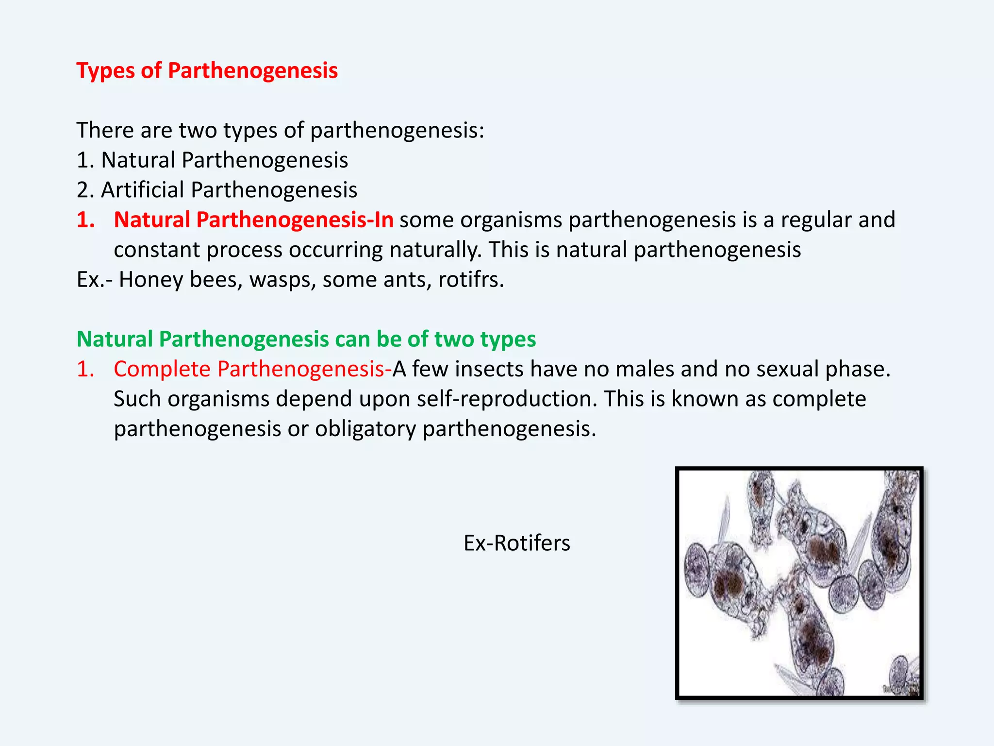 Parthenogenesis, Natural parthenogenesis, Artificial parthenogenesis ...