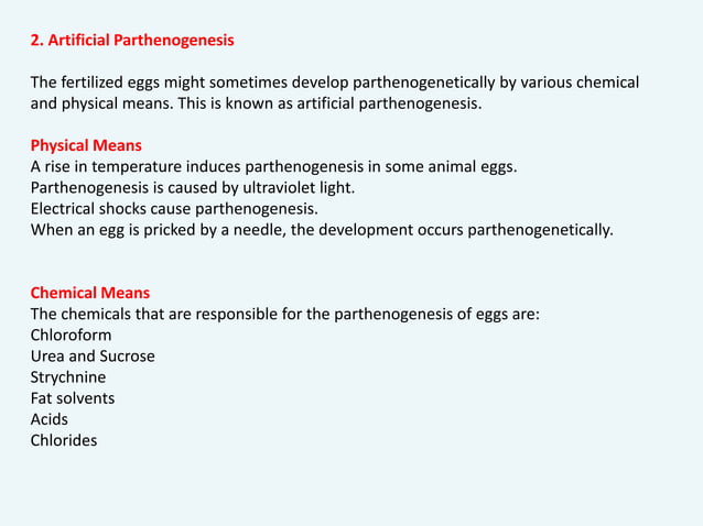 Parthenogenesis, Natural parthenogenesis, Artificial parthenogenesis ...