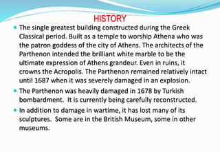 Parthenon GREEK ARCHITECTURE | PPTX