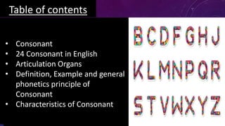 Consonants | PPT