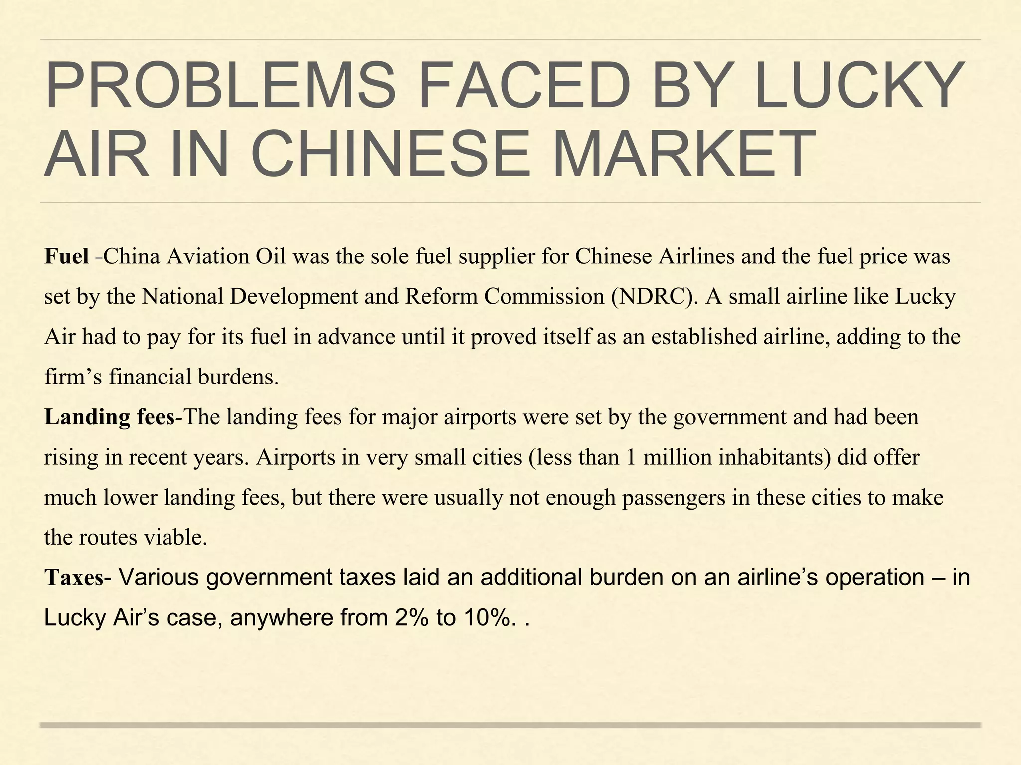 Strategic Management (Lucky Air Case Study) | PPTX