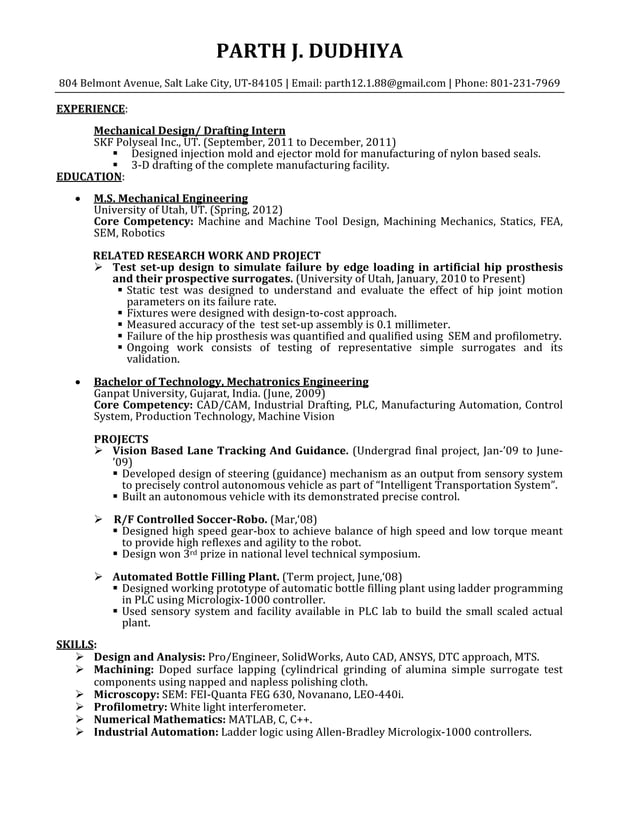 Parth Resume | PDF
