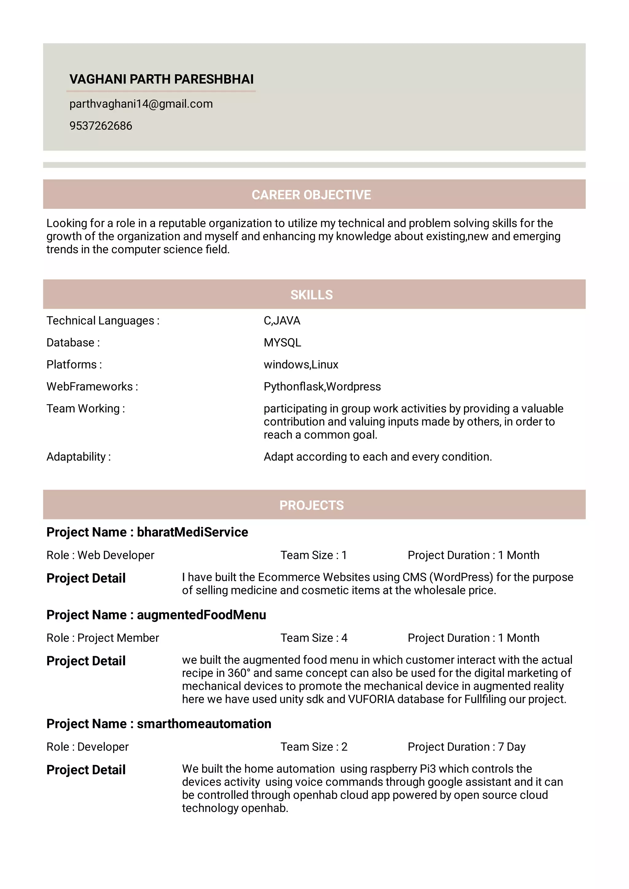 Resume | PDF