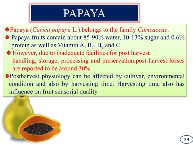 Physiological maturity indices in tropical fruit crops | PPT