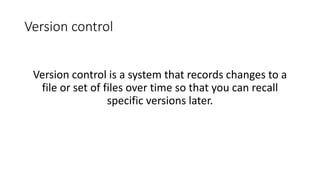 Version Control Systems -- Git -- Part I | PPTX | Web Development ...
